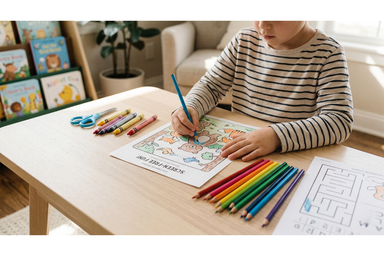 How to keep kids busy without screens (printable ideas) – ColorWiseStudio