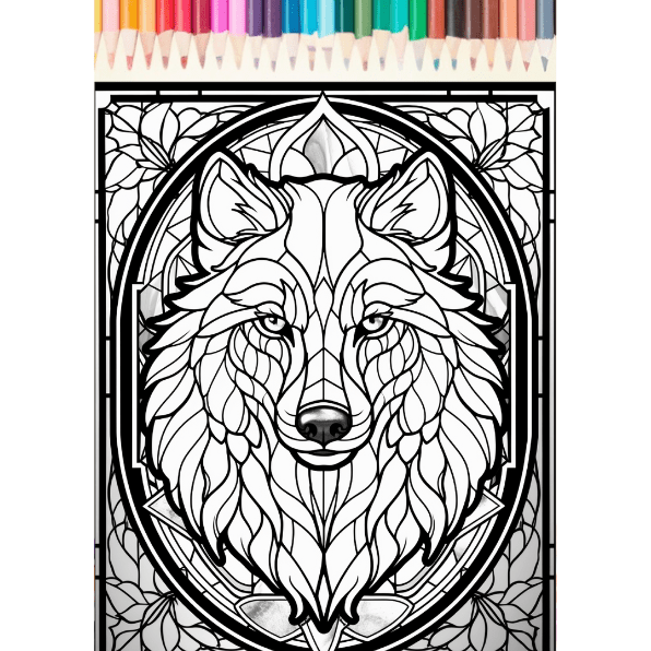 Animals Stained Glass Coloring Pages – ColorWiseStudio